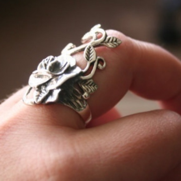 Jewelry | Stunning Genuine Solid Silver Rose Leaf Vine Design Ring ...